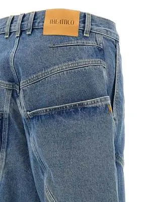 Attico Maxi Pocket Wide Leg Jeans