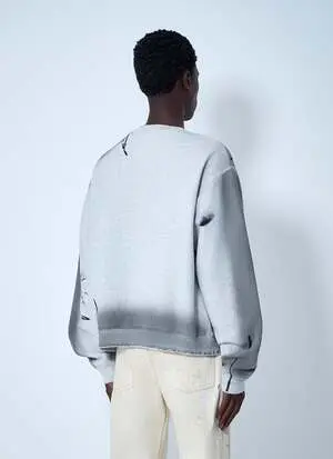 Acne Studios Oversized Graphic Sweatshirt - Gray