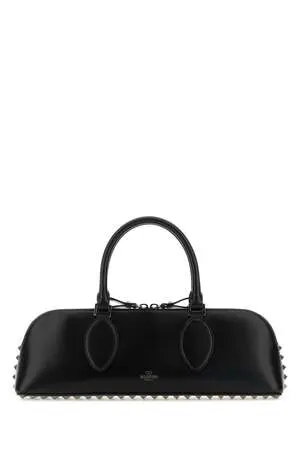 Valentino Garavani Leather Rockstud East-west Handbag - Black