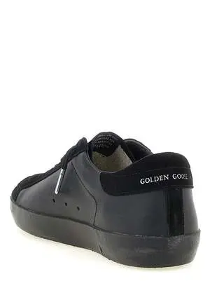 GOLDEN GOOSE Super-star Sneakers Leather With Star Detail - Black