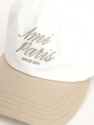 AMI Paris Cotton Gabardine Bicolor Cap