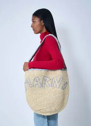 Marni Woven Raffia Hobo Bag