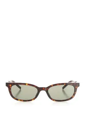 Saint Laurent Acetate Rectangle Sunglasses - Brown