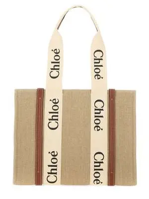Chloé Woody Tote Bag - Cream