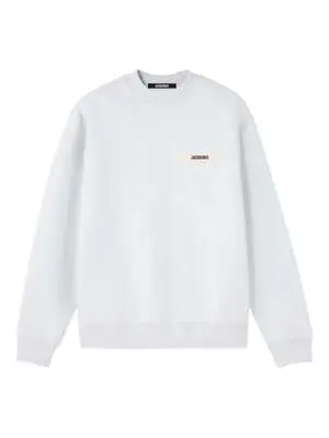 Jacquemus Jacquemus Crewneck Sweatshirt With Embroidered Logo Gray