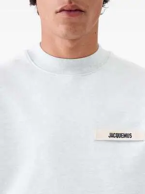 Jacquemus Crewneck Sweatshirt With Embroidered Logo - Gray