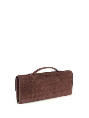 Bottega Veneta Andiamo Clutch With Intrecciato Craftsmanship - Brown