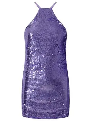 Attico Sequined Halter Dress - Multicolor