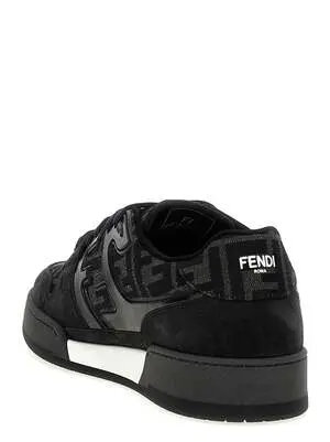 Fendi Match Ff Jacquard Sneakers - Gray