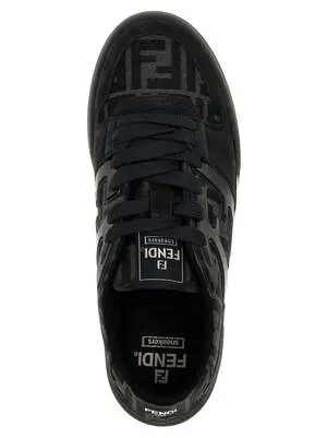 Fendi Match Ff Jacquard Sneakers - Gray
