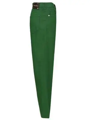 Max Mara Cotton And Linen Drill Trousers