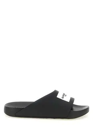 Givenchy Rubber Logo Mules - Black