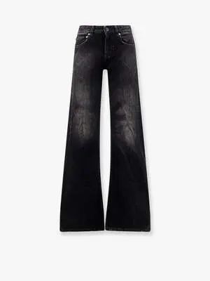 Balenciaga Wide Leg Flared Denim Trousers