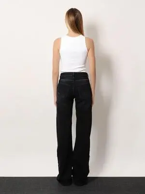 Balenciaga Wide Leg Flared Denim Trousers