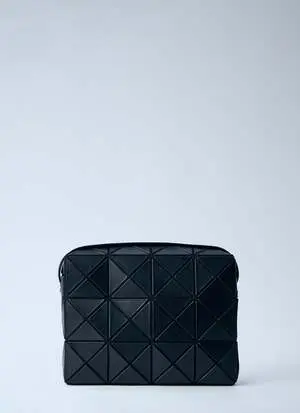 Issey Miyake Geometric Paneled Shoulder Bag - Black