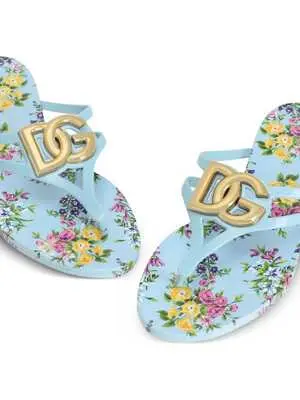 Dolce & Gabbana Floral Flip-flops - Multicolor