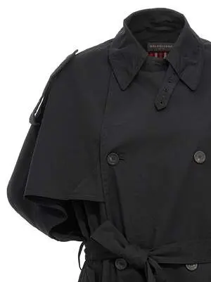 Balenciaga Long Trench Coat With Stole Detail