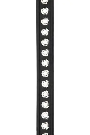 Alexander McQueen Leather Belt With Silver Metal Finishing