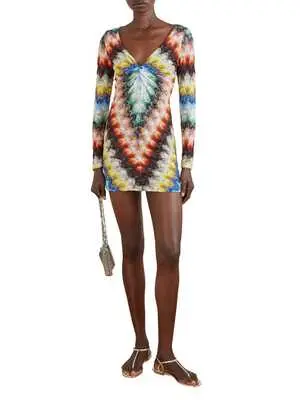 Missoni Metallic Crochet Mini Dress
