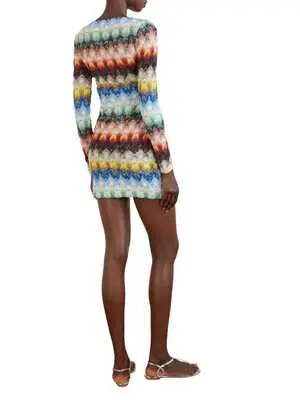 Missoni Metallic Crochet Mini Dress