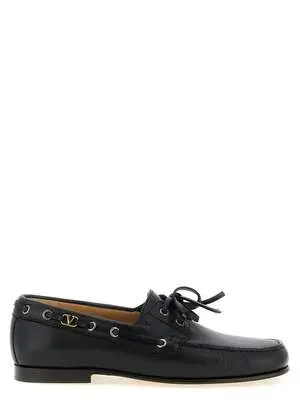Valentino Garavani Palm Avenue Boat Shoe - Black