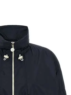 Moncler Marmacy Jacket With Hooded Stand Collar And Zip Closure - Blue