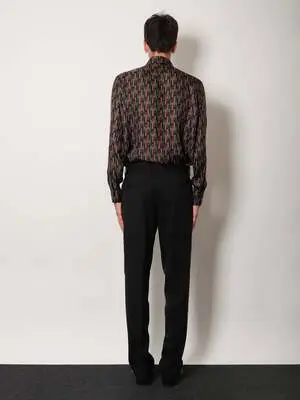 Fendi Virgin Wool Tailored Trousers - Multicolor