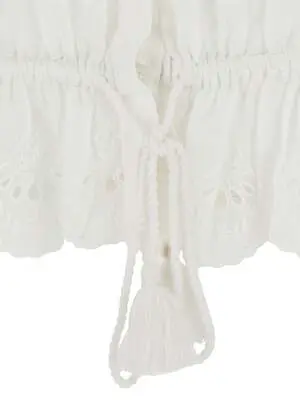 Isabel Marant Étoile Polly Broderie Anglaise Dress With Choker Neckline - Multicolor