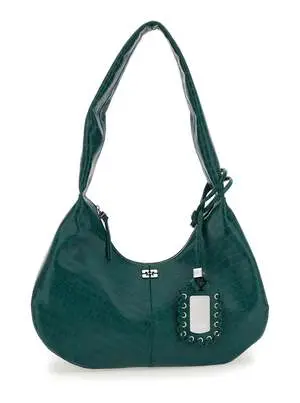 GANNI Crocodile Effect Shoulder Bag - Multicolor