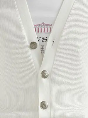 Brunello Cucinelli Cotton High Neck Zip Up Cardigan