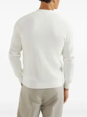 Brunello Cucinelli Cotton High Neck Zip Up Cardigan
