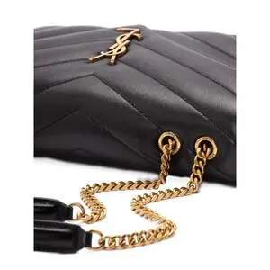 Saint Laurent Quilted Lambskin Shoulder Bag - Black