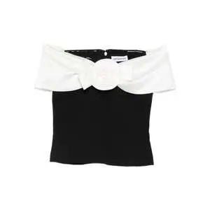 SELF-PORTRAIT Off-shoulder Flower Detail Top