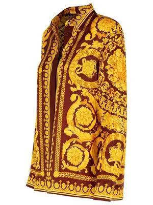 Versace Barocco Print Long Sleeve Shirt