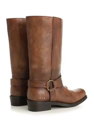 GOLDEN GOOSE High Leather Biker Boots