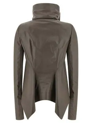 Rick Owens Naska Biker Lambskin Jacket - Gray