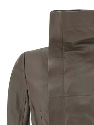 Rick Owens Naska Biker Lambskin Jacket - Gray