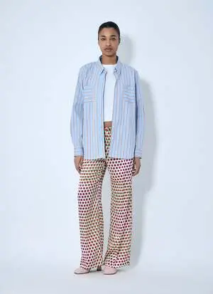 Dries Van Noten Wide-leg Printed Silk Trousers - Red