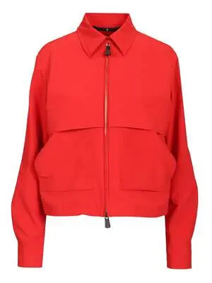 Moncler Canvas Overshirt With Embroidered Logo