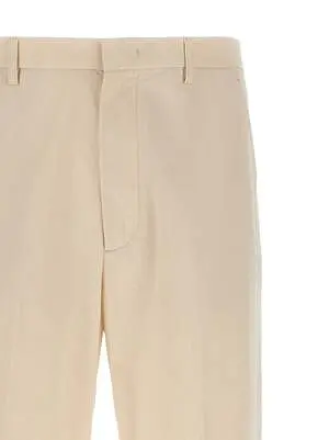 Valentino Garavani High Waisted Straight Leg Trousers With Cuffs