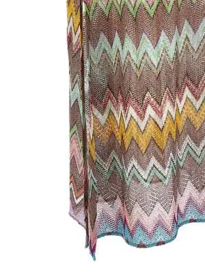 Missoni Zigzag Knit Lamé Shirt Dress