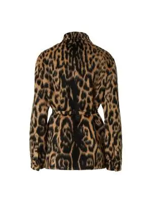 Fendi Leopard Print Belted Jacket