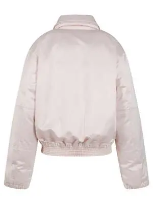 Victoria Beckham Cotton Satin Padded Bomber Jacket - Multicolor
