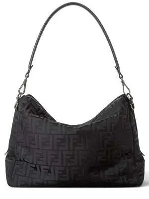 Fendi Baguette Monogram Bag - Black