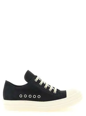 Rick Owens Extreme Low Sneaks" Vintage Leather Sneakers - Black
