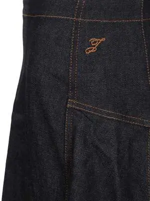 Jacquemus Mid-rise Godet Denim Skirt - Blue