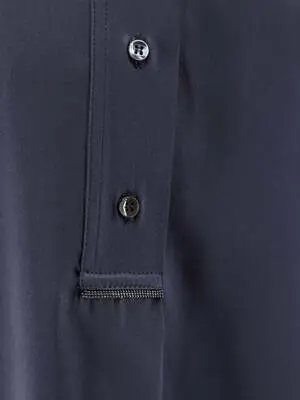 Brunello Cucinelli Silk Shirt With Monili Detail