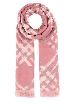Burberry Embroidered Wool Blend Scarf - Multicolor