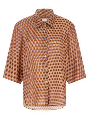 DRIES VAN NOTEN DRIES VAN NOTEN 'Clea' Silk Polka Dot Shirt