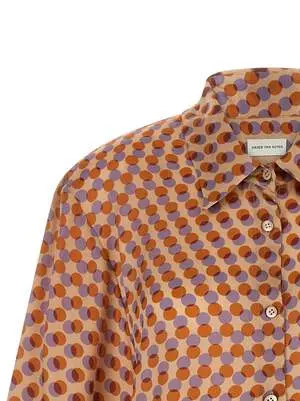 Dries Van Noten Clea' Silk Polka Dot Shirt - Multicolor